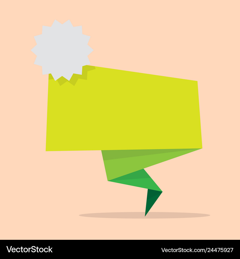 Blank two tone folded banner with seal in one Vector Image