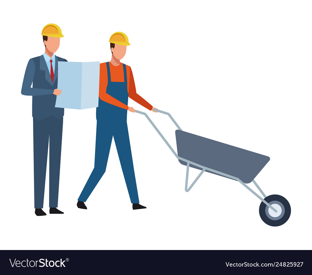 Construction teamwork avatar Royalty Free Vector Image