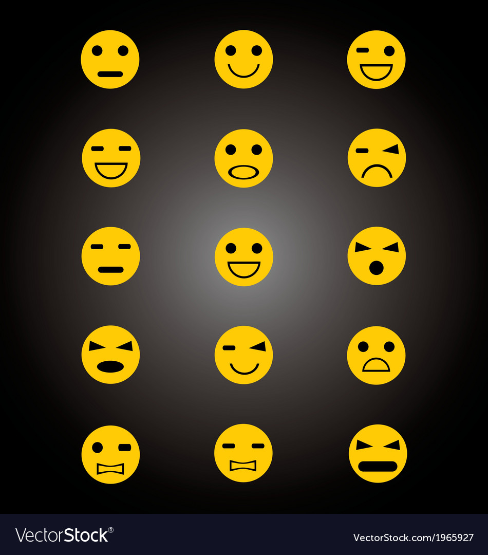 Emoticon set Royalty Free Vector Image - VectorStock