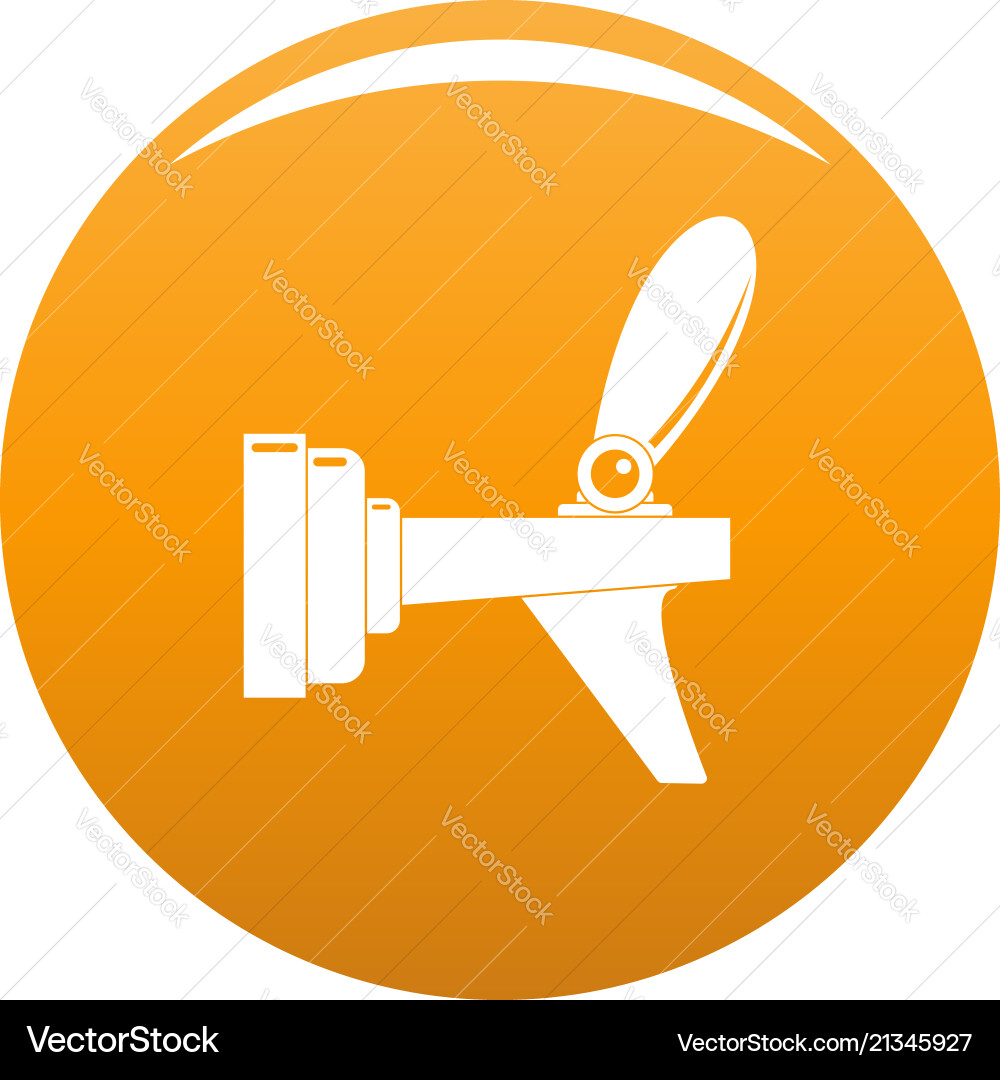 Metal tap icon orange Royalty Free Vector Image