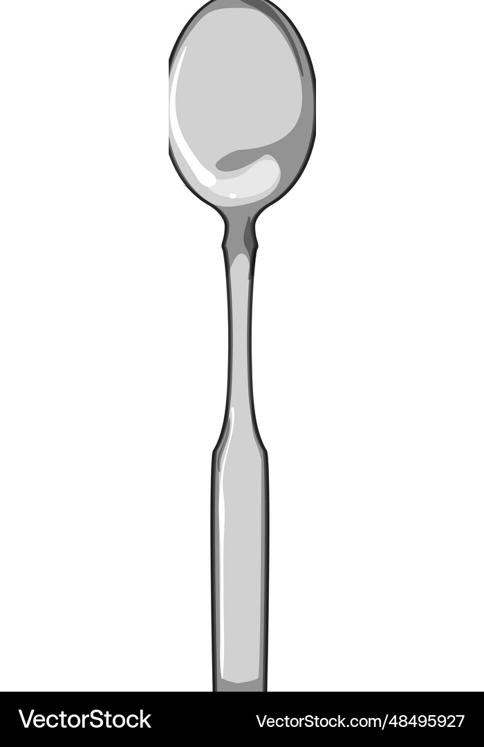 Steel tea spoon cartoon Royalty Free Vector Image