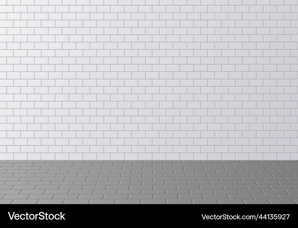 White ceramic tile clean subway or street wall Vector Image