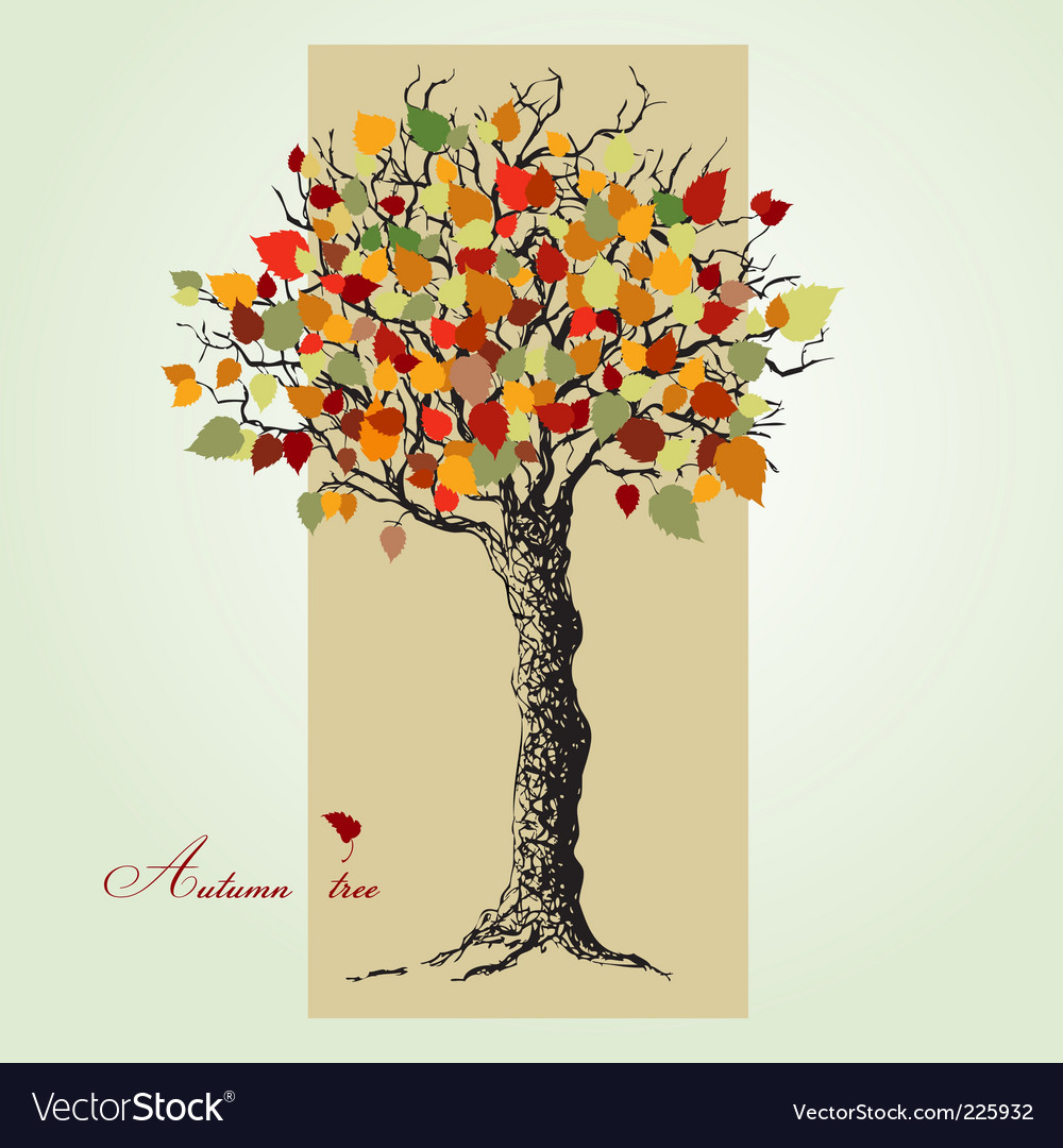 Autumn tree Royalty Free Vector Image - VectorStock