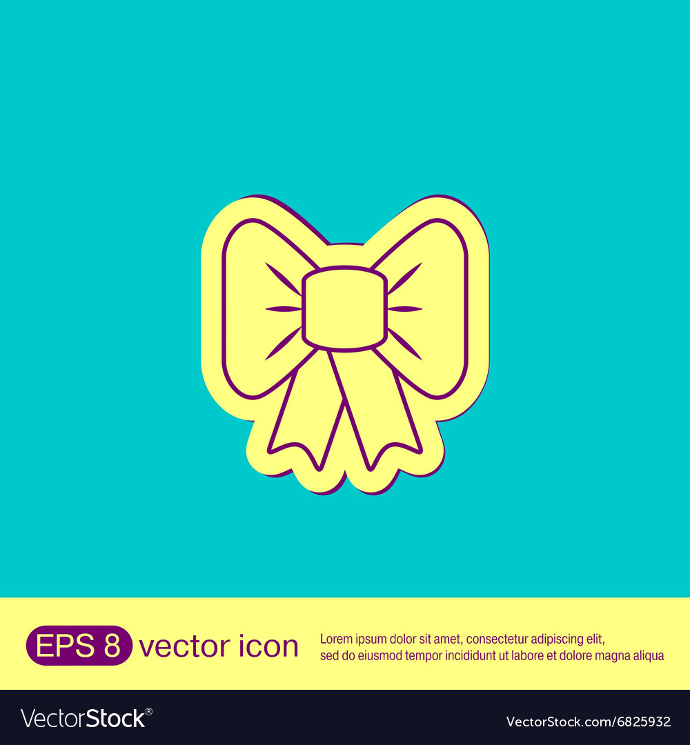 Bow icon Royalty Free Vector Image - VectorStock