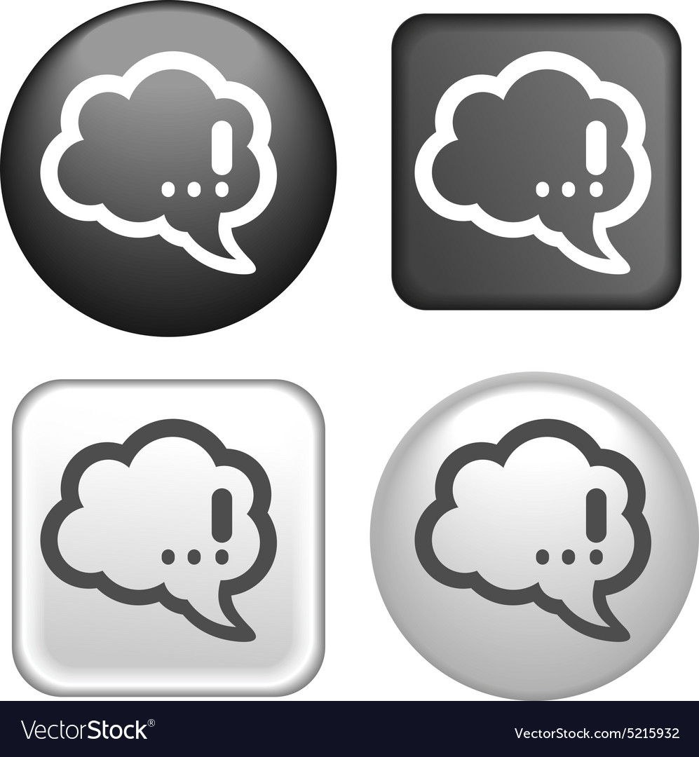 Button speech Royalty Free Vector Image - VectorStock
