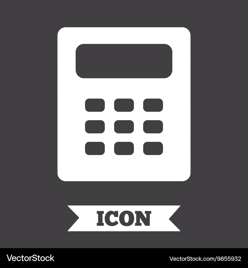 Calculator sign icon bookkeeping symbol Royalty Free Vector