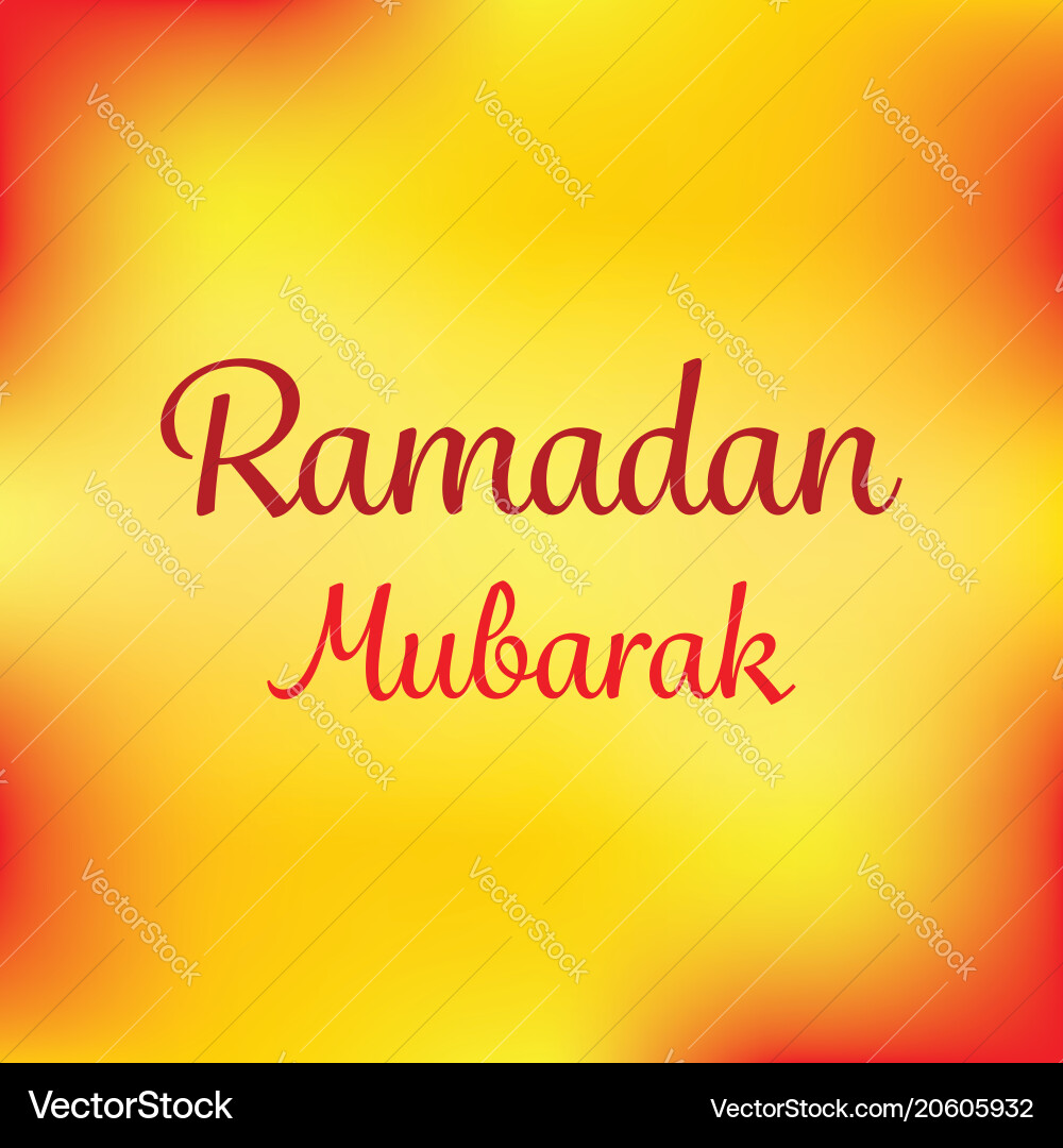 Calligraphy of text ramadan mubarak holy Vector Image