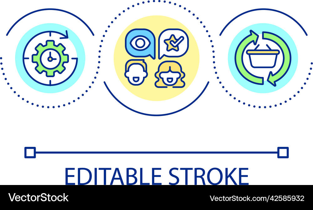 Customer behaviour loop concept icon Royalty Free Vector