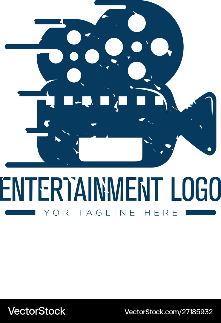 Entertainment video logo designs retro logo Vector Image