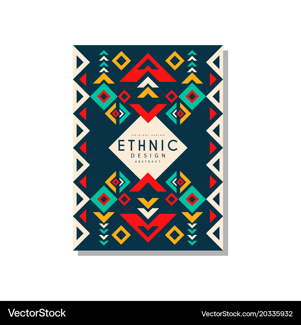 Ethnic design abstract colorful ethno tribal Vector Image