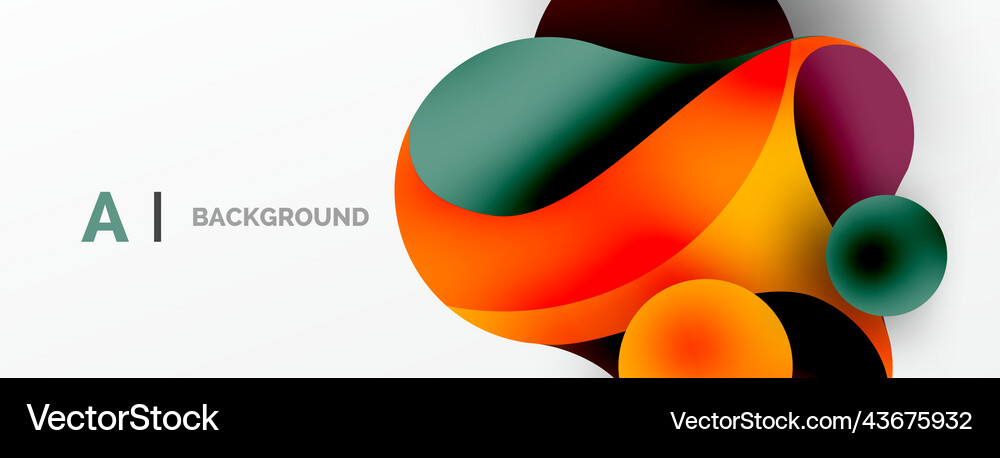 Flowing geometric shapes minimalist abstract Vector Image