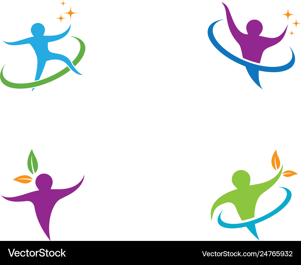 Human health symbol design Royalty Free Vector Image