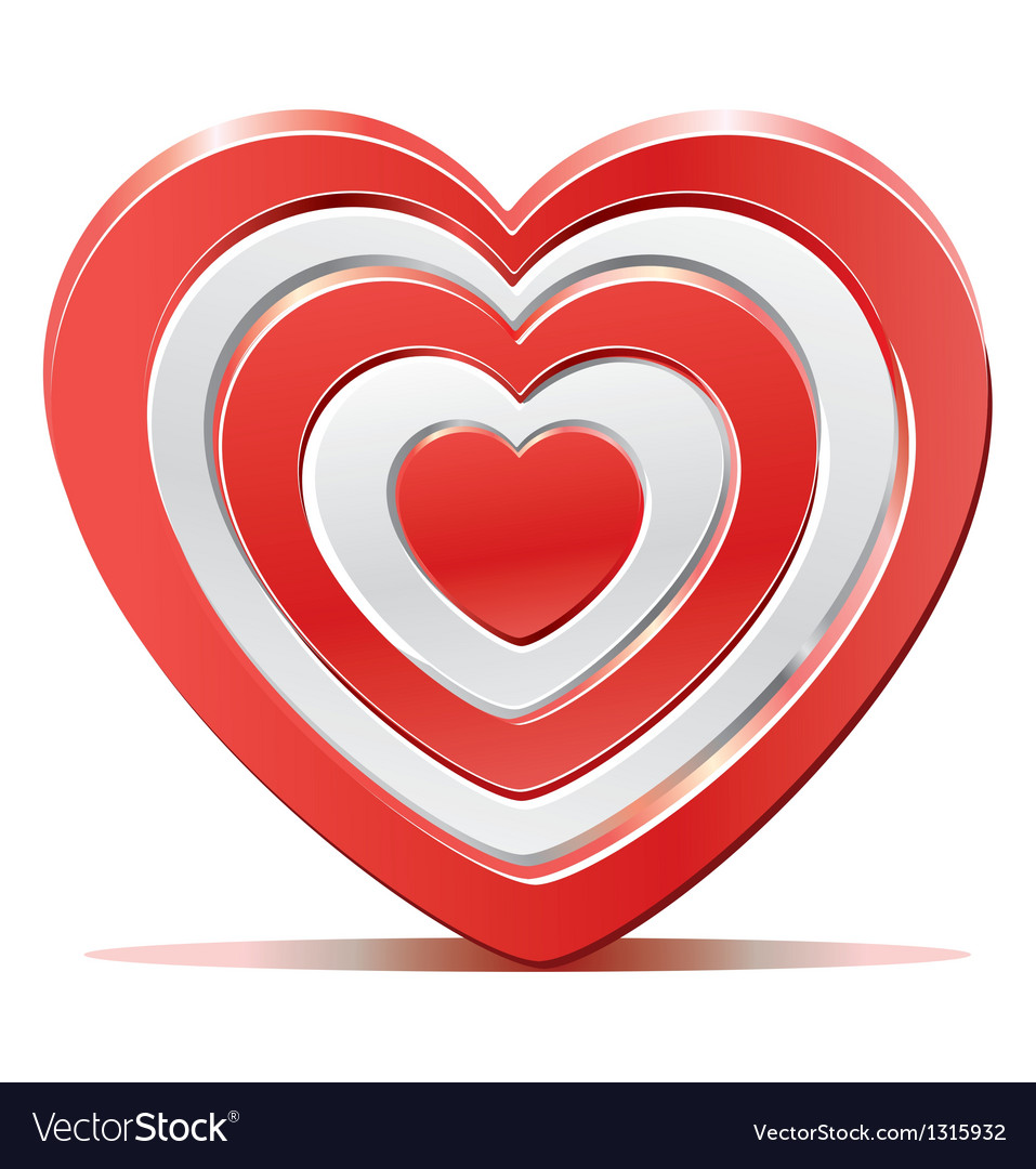 Red heart target aim Royalty Free Vector Image Red heart target aim Royalty Free Vector Image