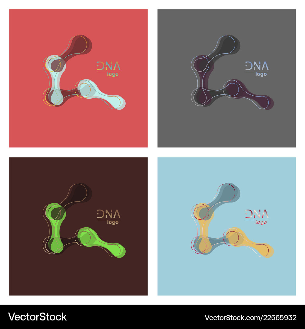 Set of dna design over white background Royalty Free Vector