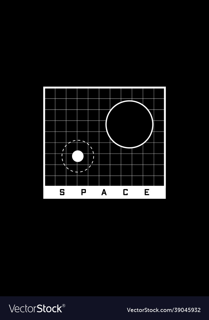 Space t-shirt and apparel design grid with Vector Image