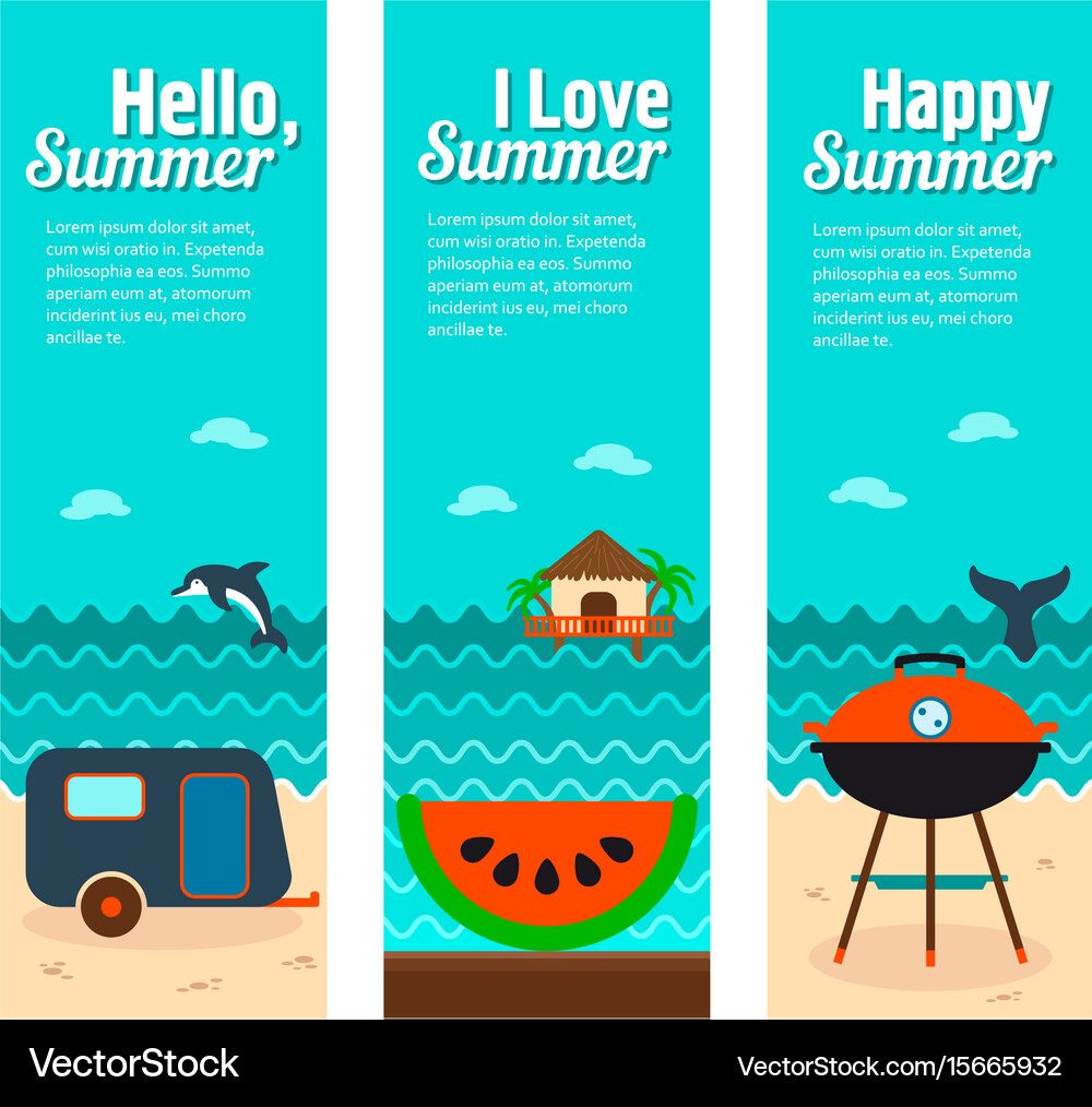 Travel and vacation banners Royalty Free Vector Image