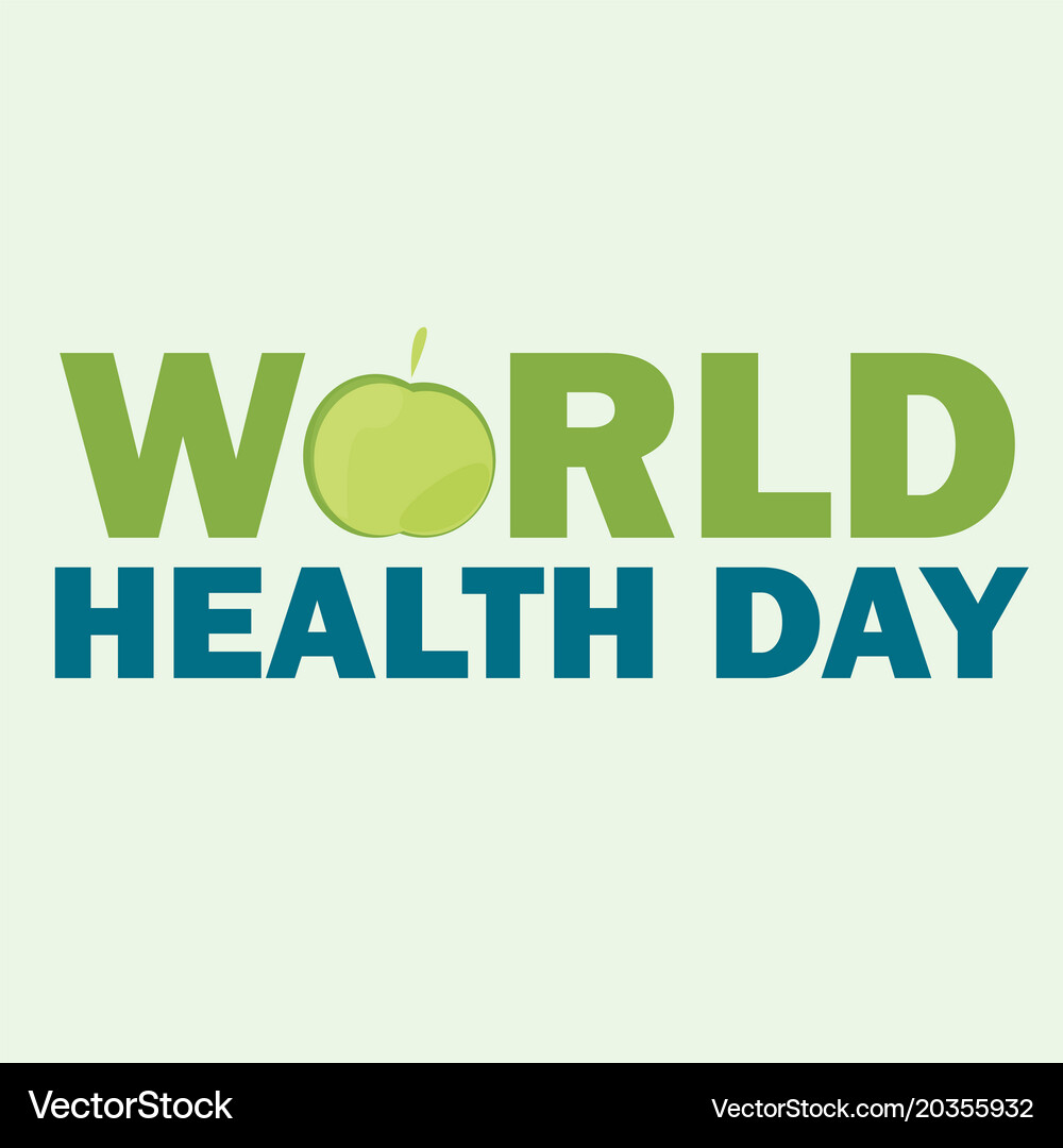 World health day card Royalty Free Vector Image