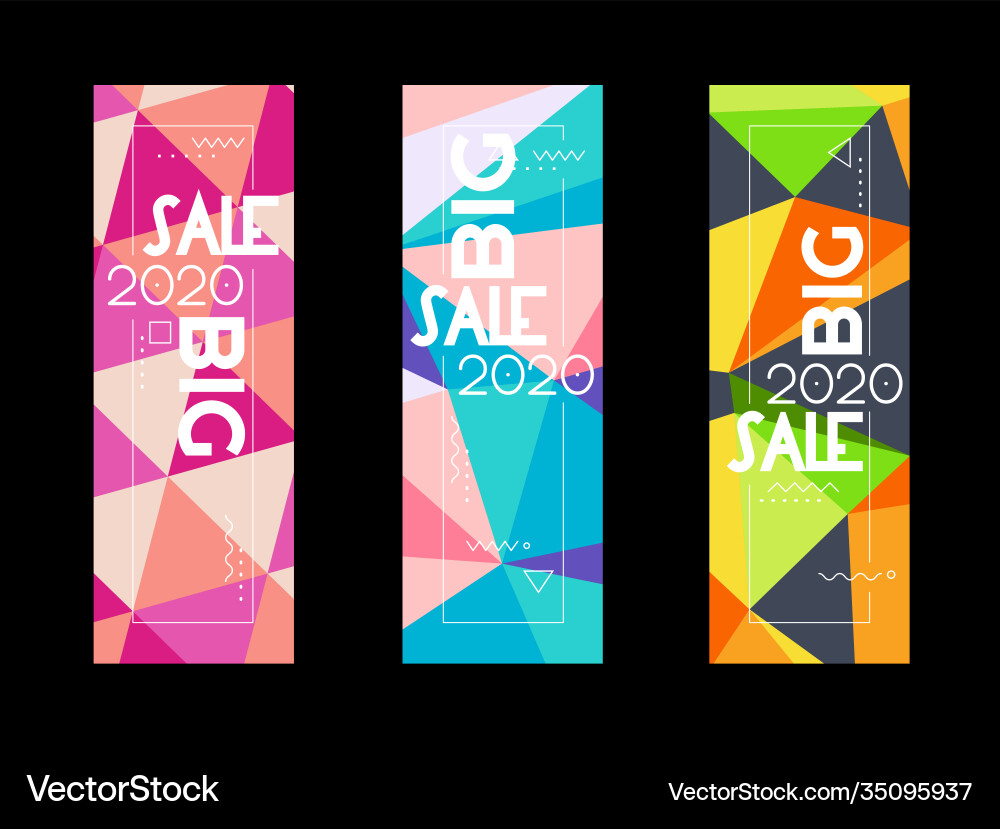 Abstract trendy polygonal sale design Royalty Free Vector