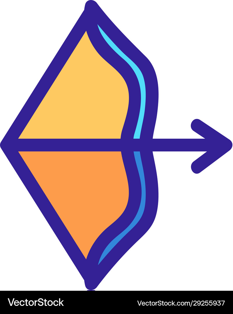 Arrow icon isolated contour symbol Royalty Free Vector Image