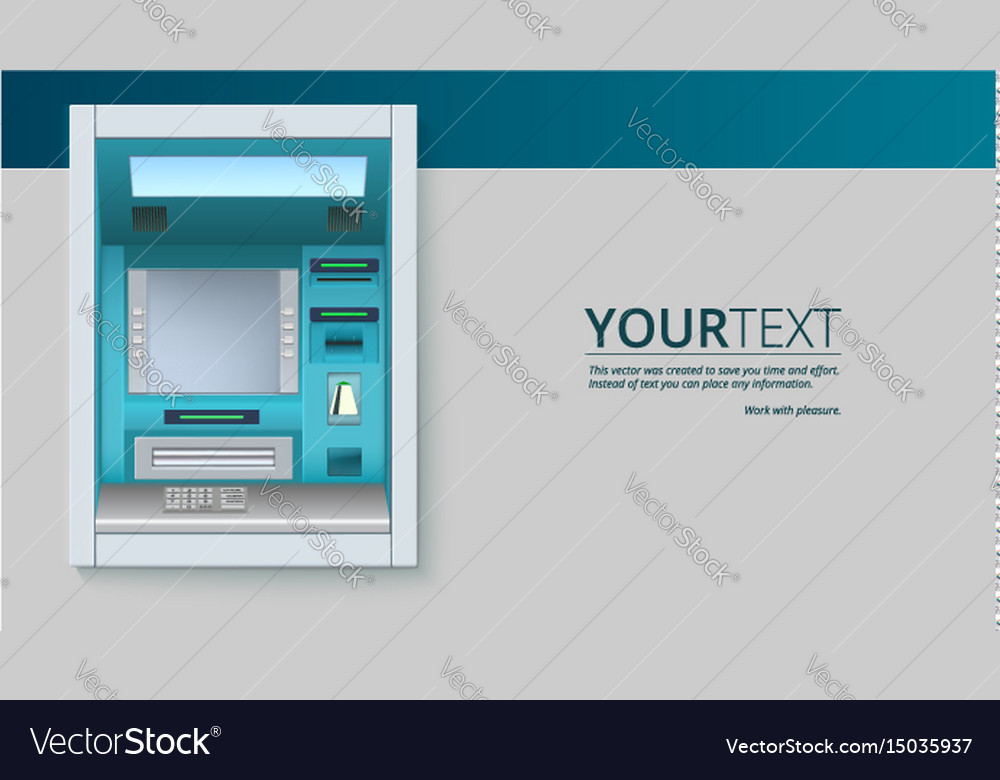 Bank cash machine atm - automated teller Vector Image
