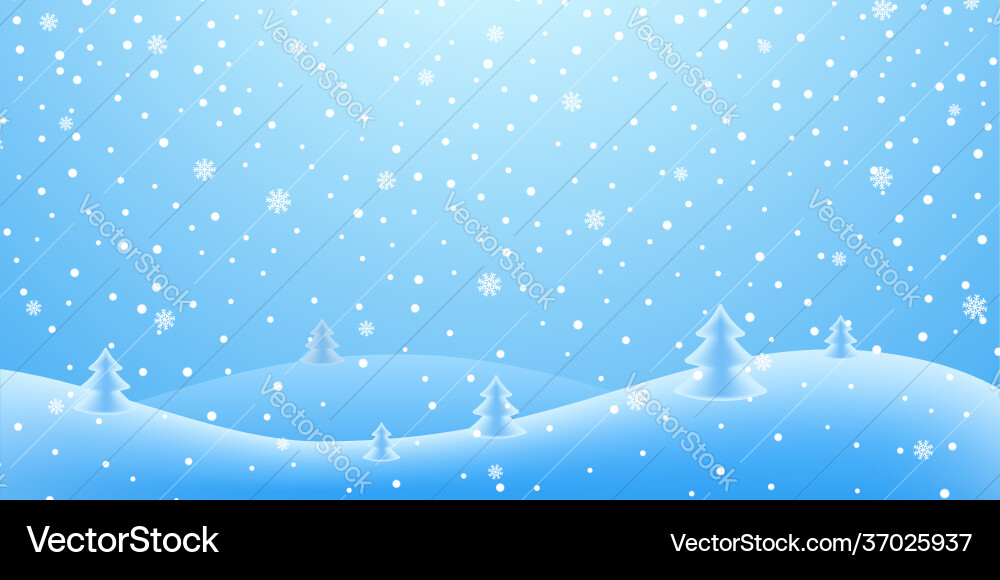 Christmas holiday 3d background winter snow Vector Image
