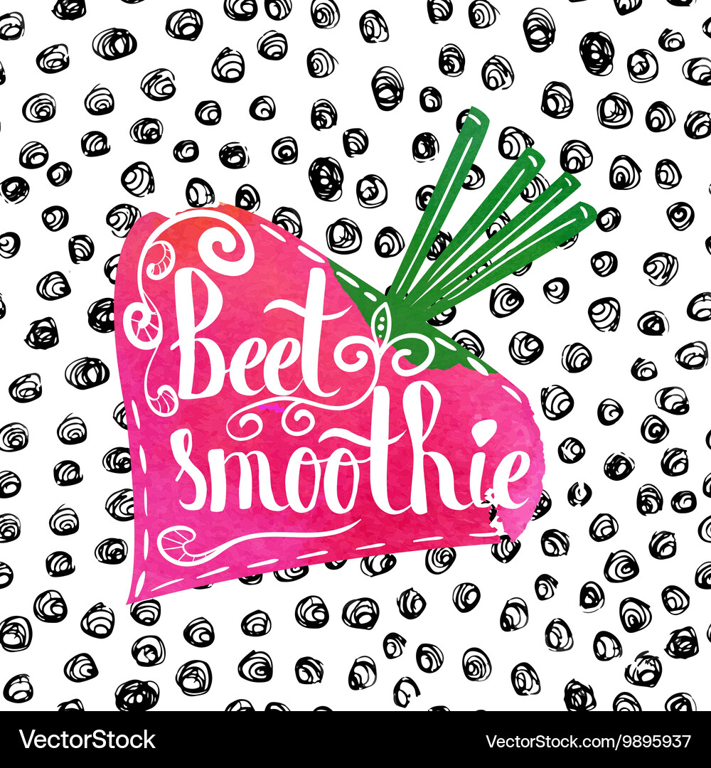 Colorful bright hand lettering poster vegetable Vector Image