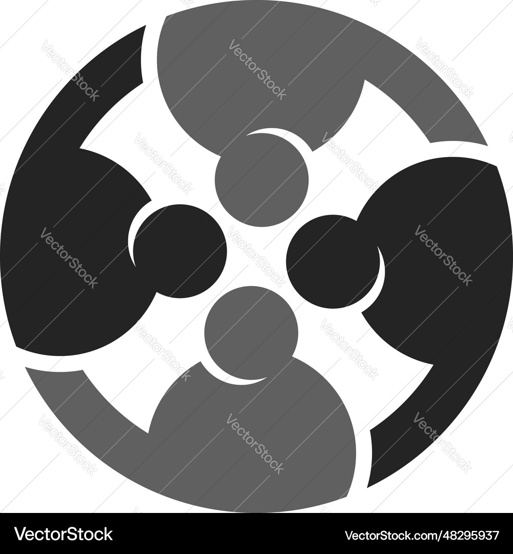 Connection people logo template isolated brand Vector Image