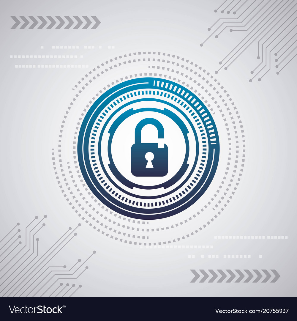 Cyber security digital Royalty Free Vector Image