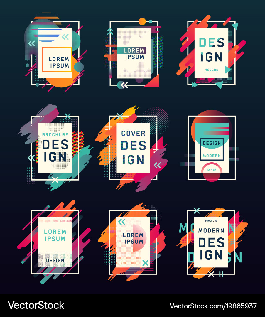 Empty or blank business cards with modern design Vector Image