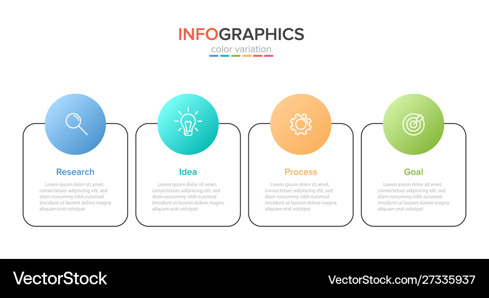 Infographic design with icons and 4 options Vector Image