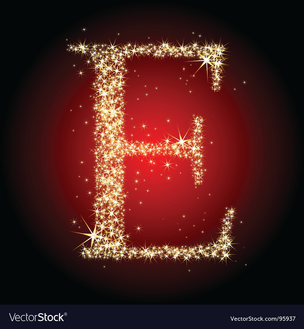 Letter star e Royalty Free Vector Image - VectorStock