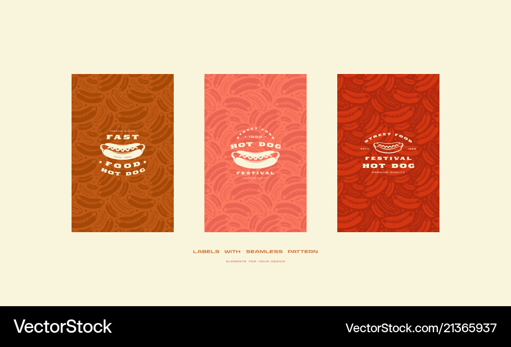 Set of menu cover and seamless pattern Royalty Free Vector