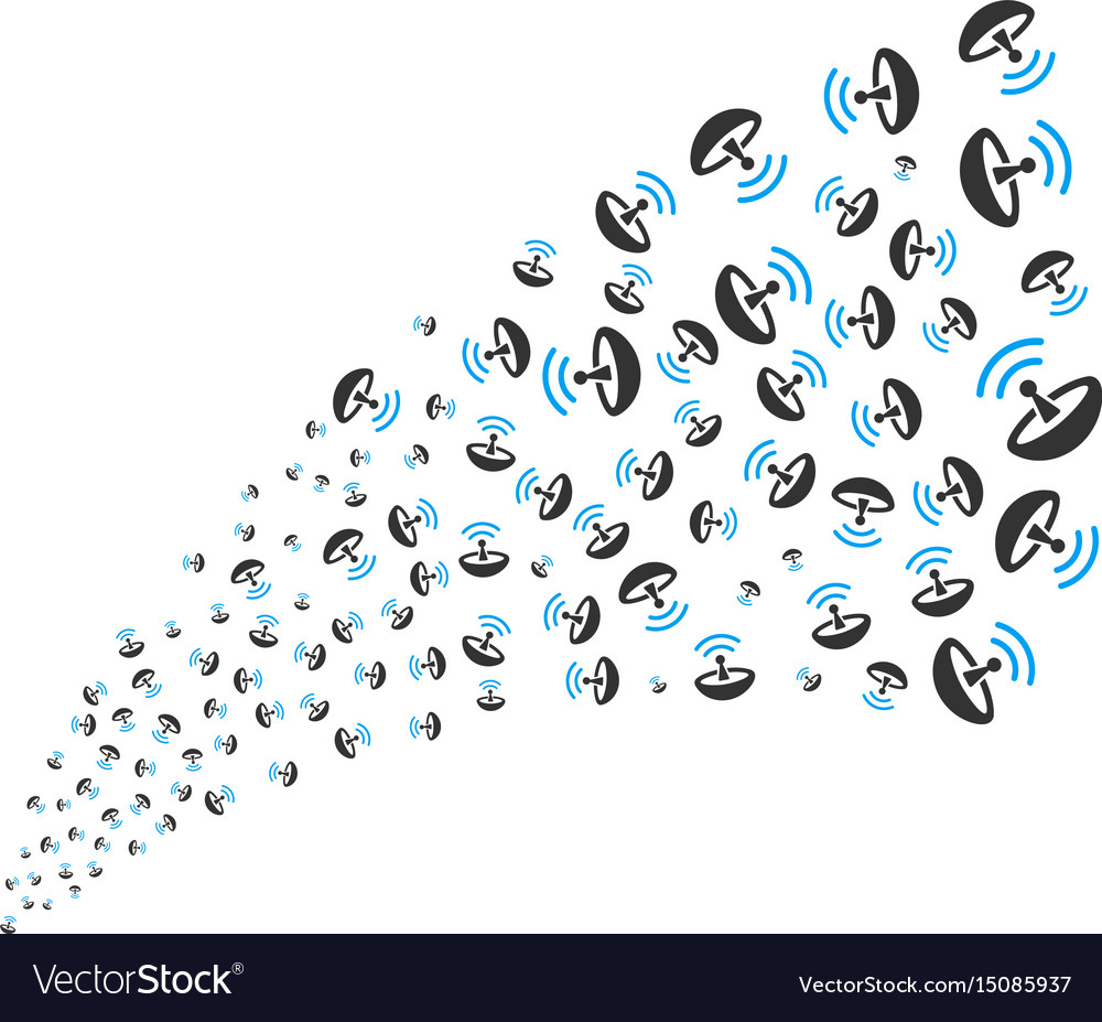 Space antenna source stream Royalty Free Vector Image