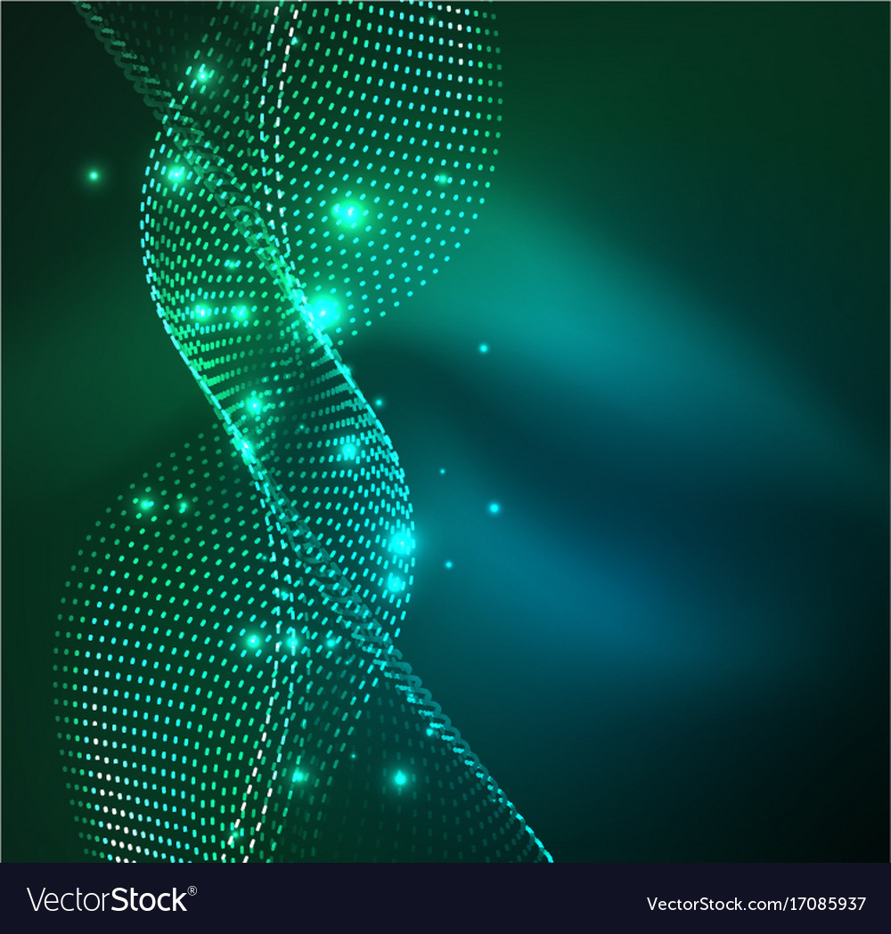 Wave particles background Royalty Free Vector Image