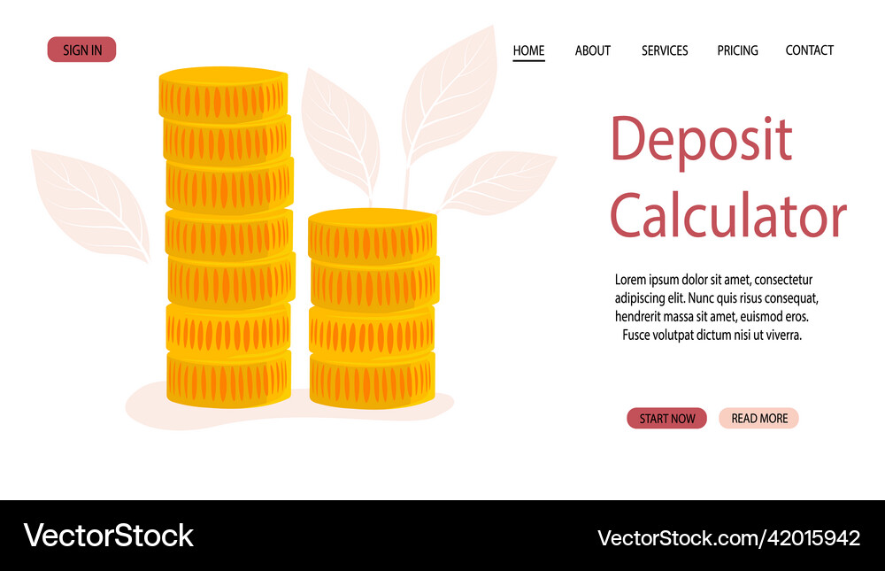 Gold coins stack the concept of contribution Vector Image