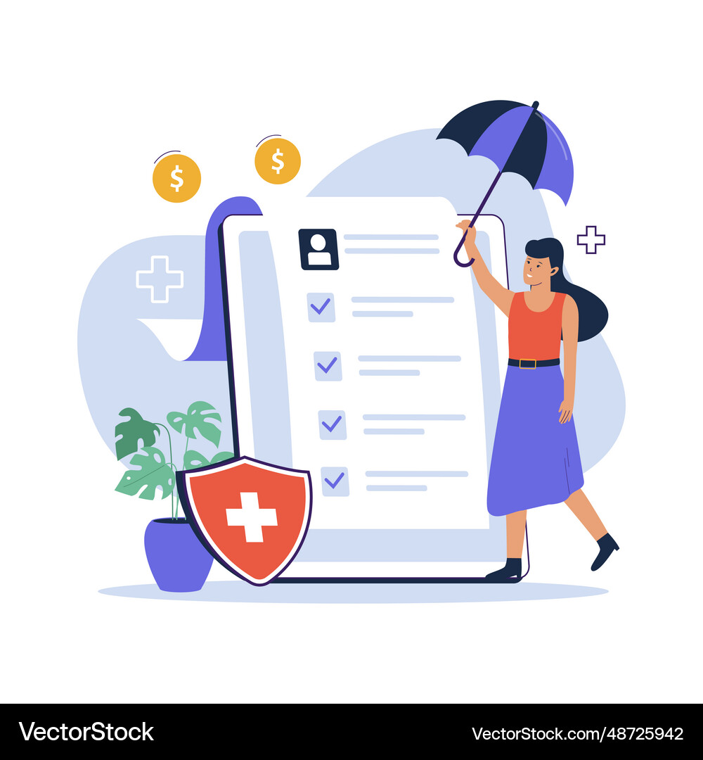 Health insurance concept Royalty Free Vector Image