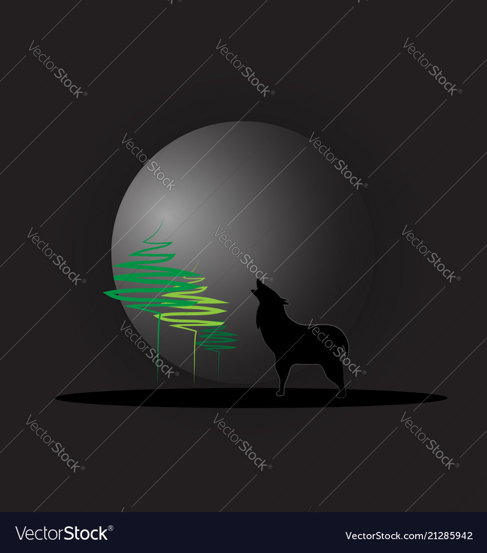 Howling wolf Royalty Free Vector Image - VectorStock