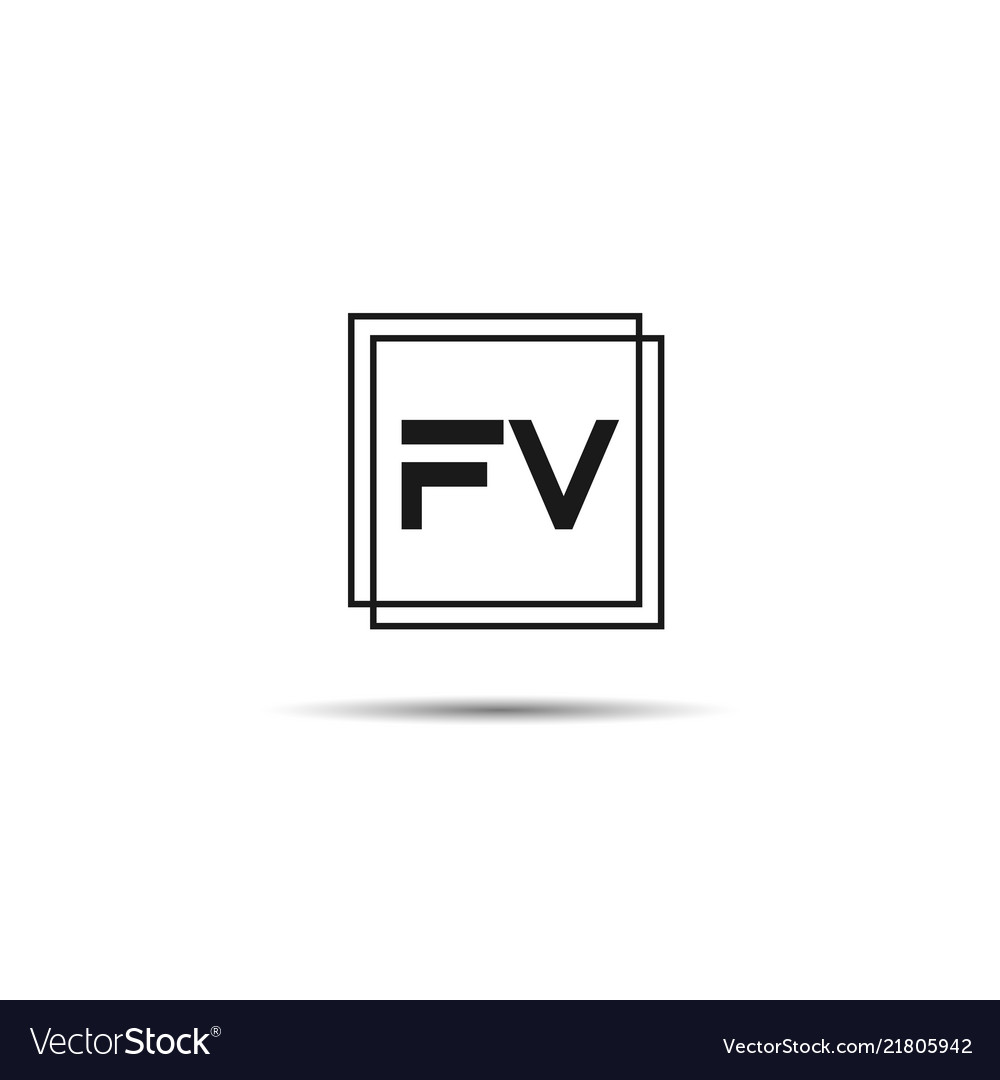 Initial letter fv logo template design Royalty Free Vector