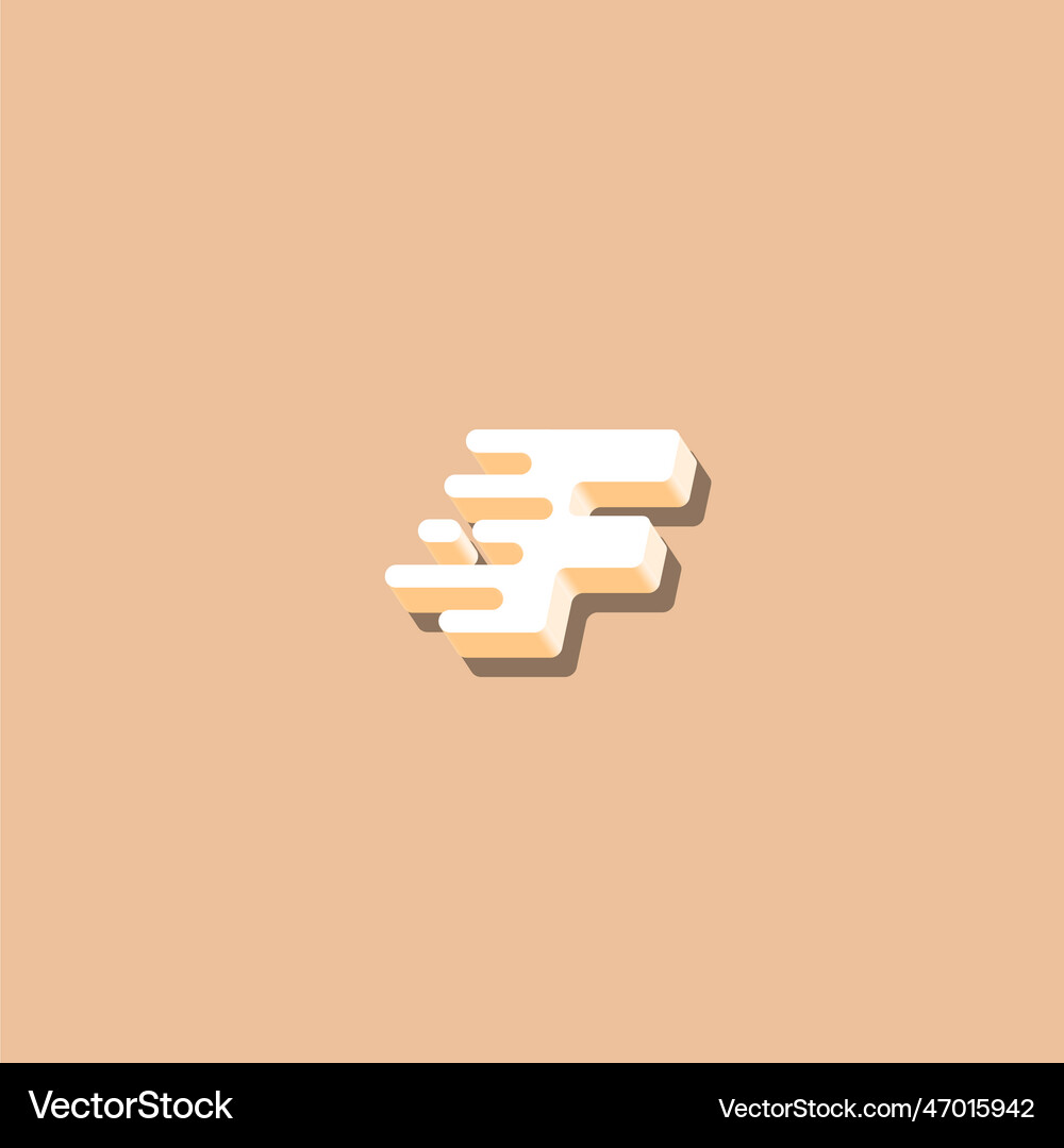 Letter f fast speed technology modern logo design Vector Image