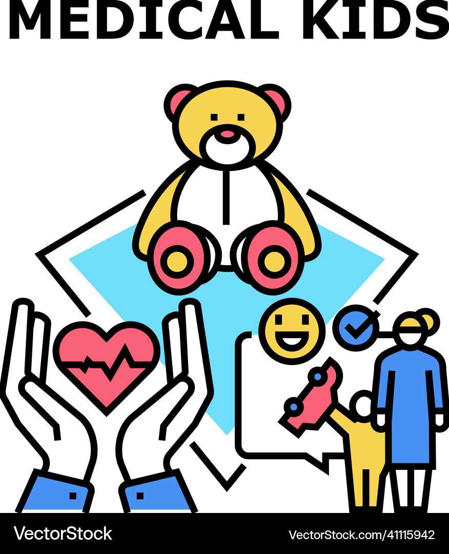 Medical kids icon Royalty Free Vector Image - VectorStock