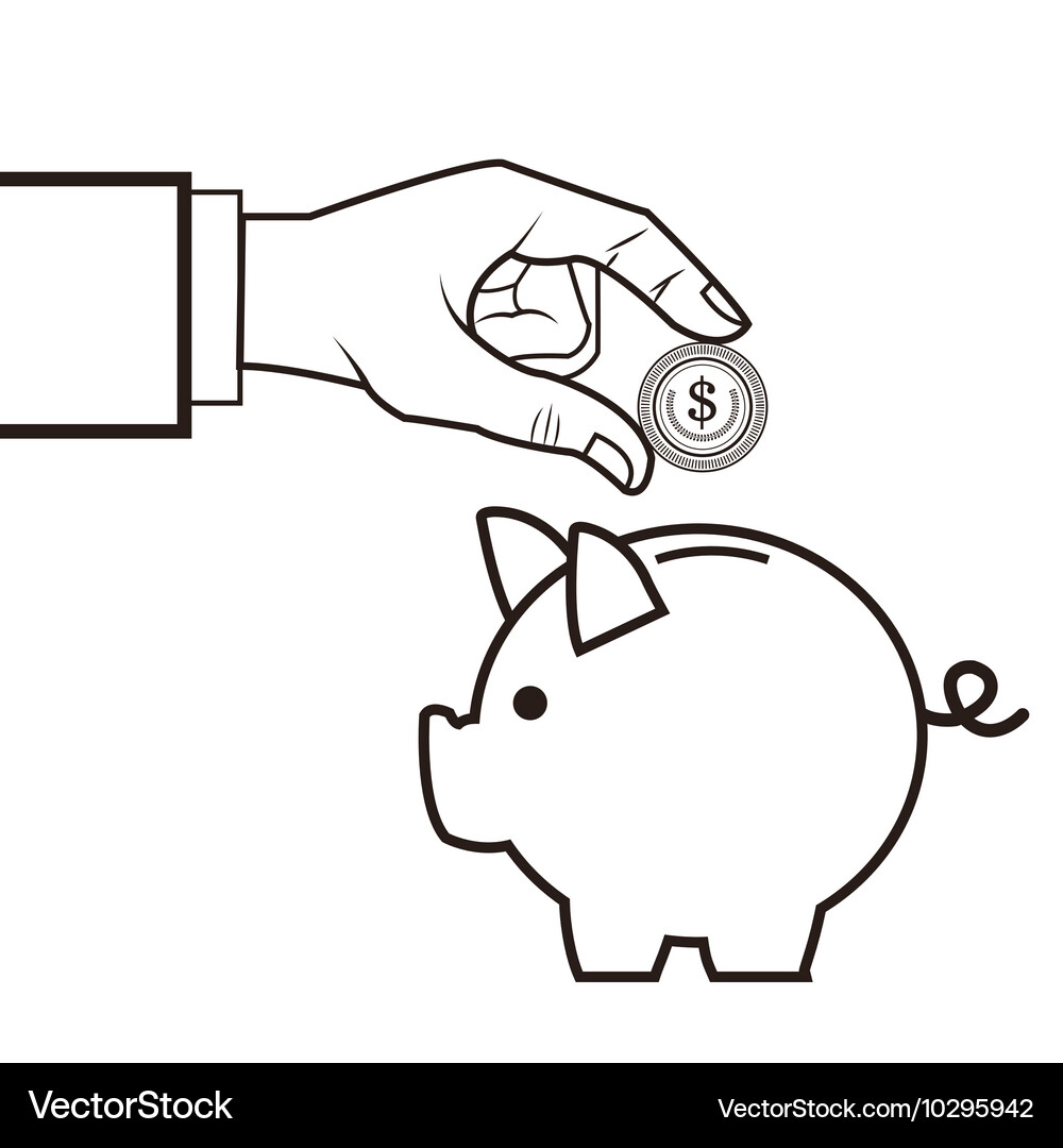 Money financial sketch design Royalty Free Vector Image