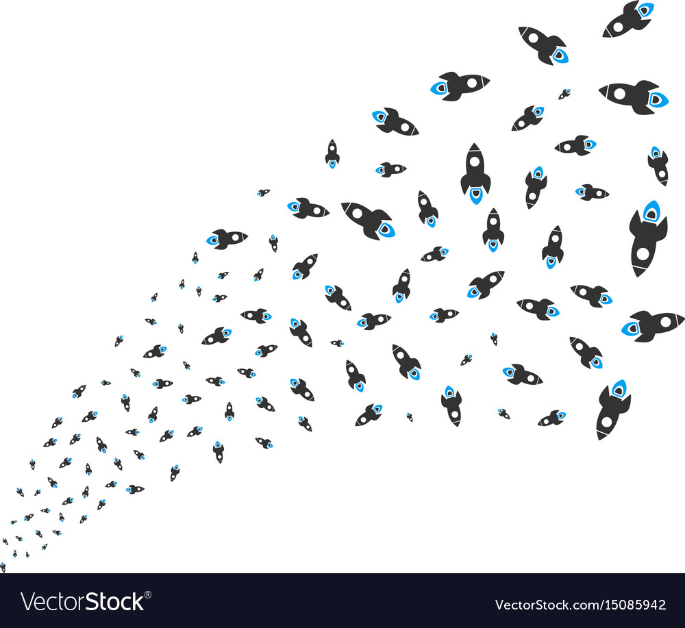 Space rocket source stream Royalty Free Vector Image