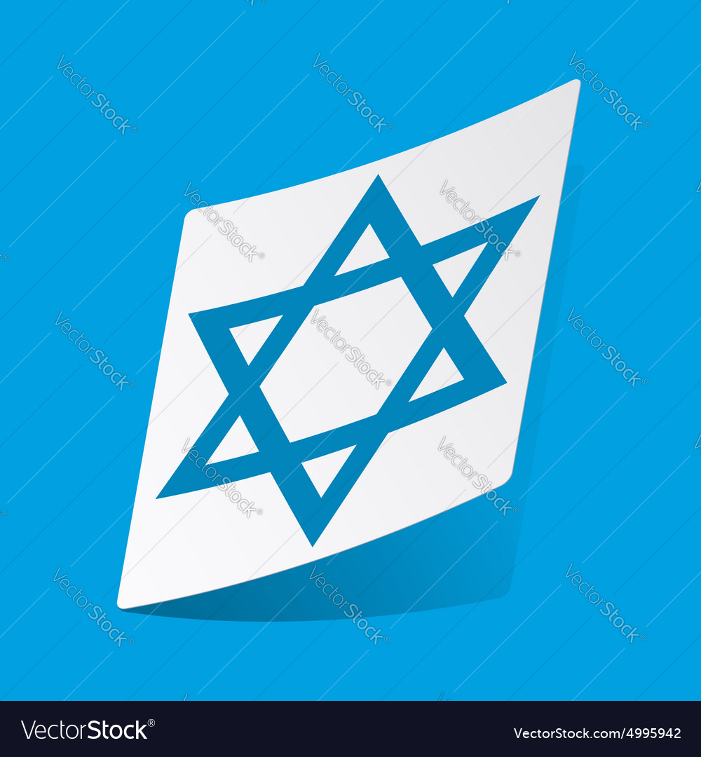 Star of david sticker Royalty Free Vector Image