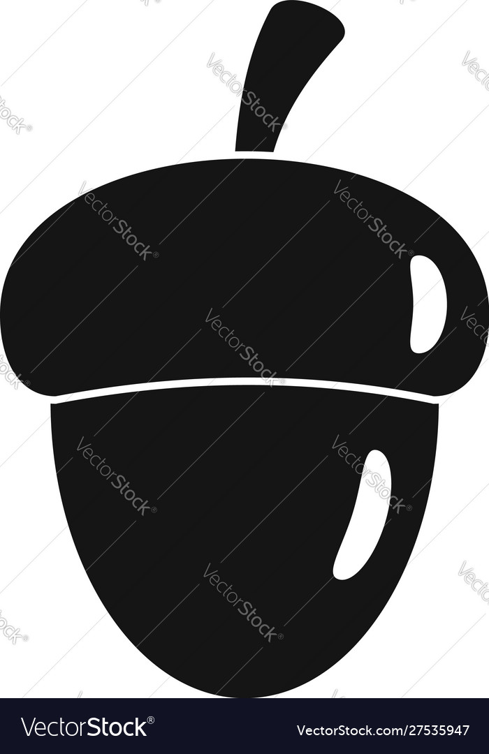 Forest acorn icon simple style Royalty Free Vector Image Forest acorn icon simple style Royalty Free Vector Image