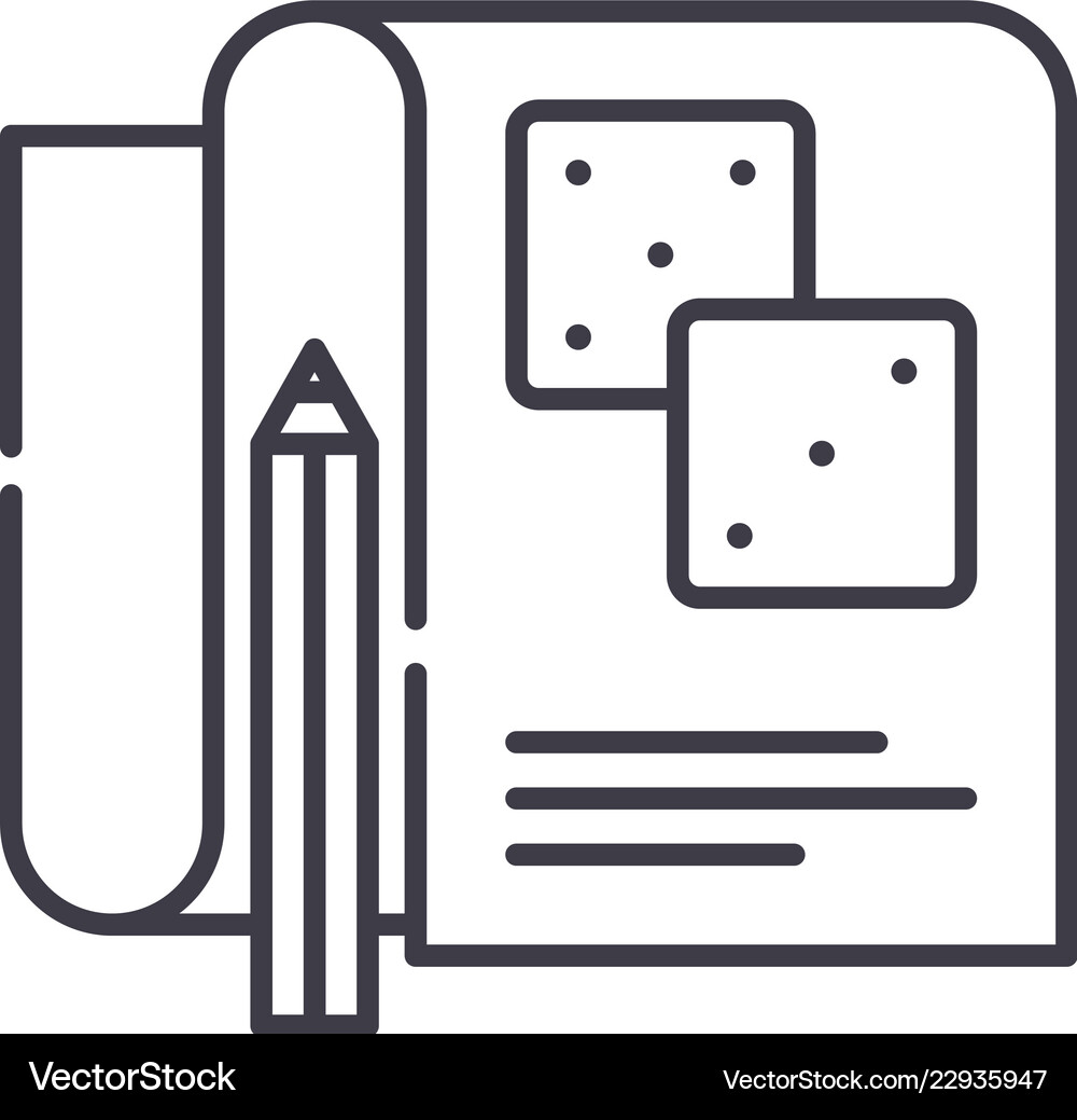 Game account line icon concept account Royalty Free Vector