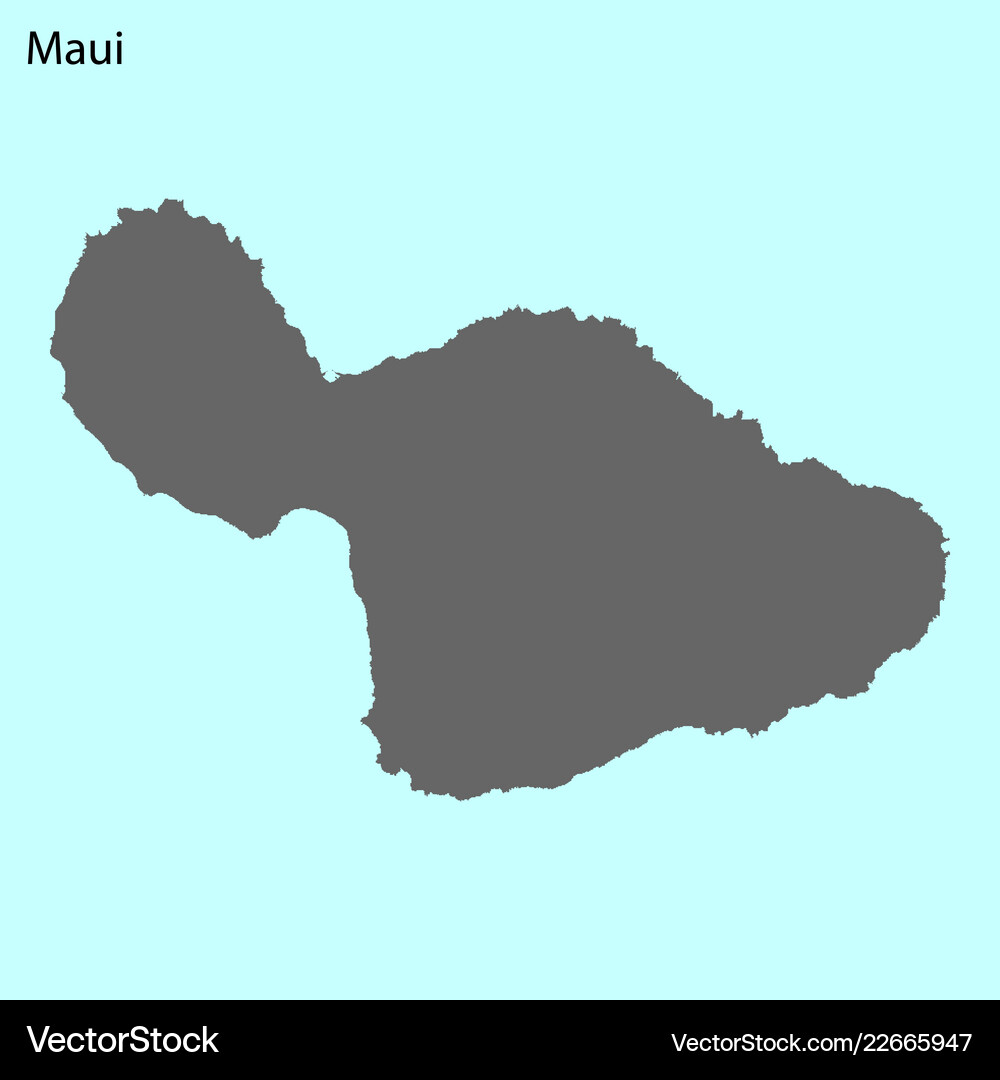 High quality map of island Royalty Free Vector Image
