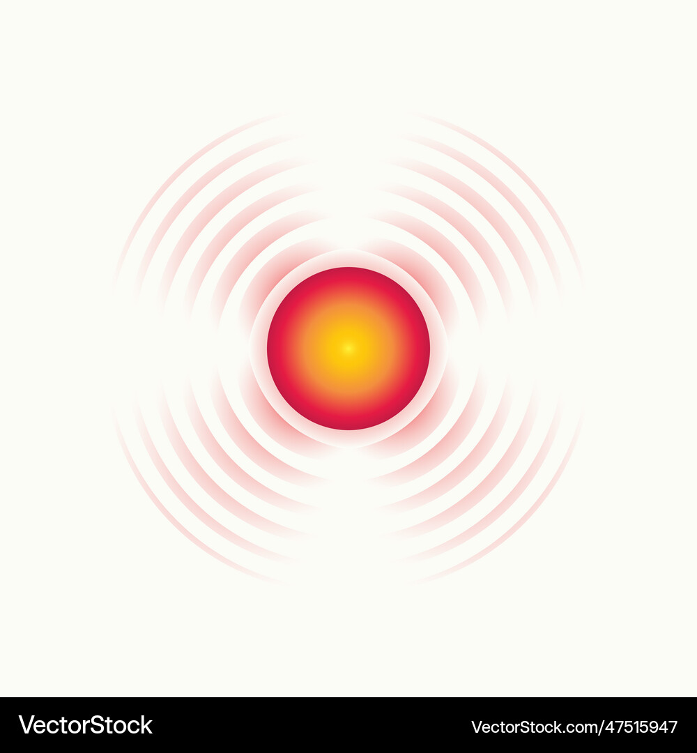 Pain symbol red circle Royalty Free Vector Image