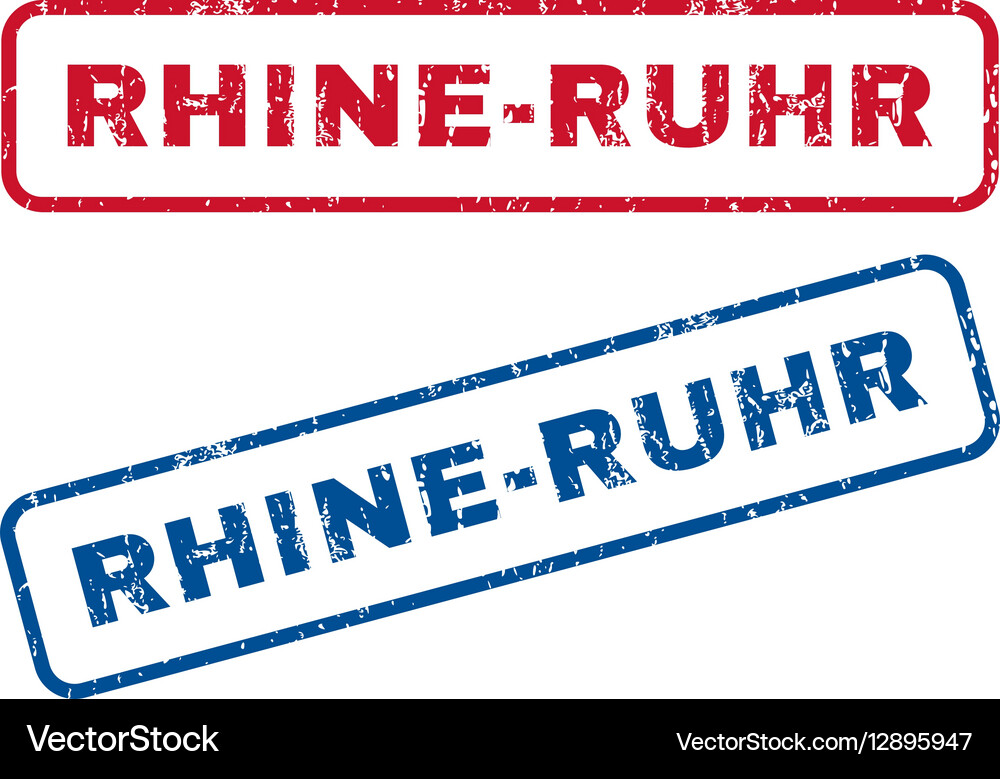 Rhine-ruhr rubber stamps Royalty Free Vector Image