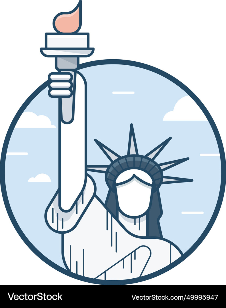 Statue of liberty icon Royalty Free Vector Image