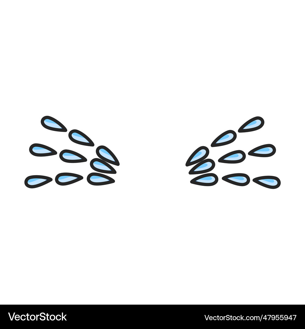 Tears iconcolor logo isolated on white Royalty Free Vector